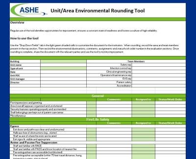 Environmental Rounding Tool | ASHE